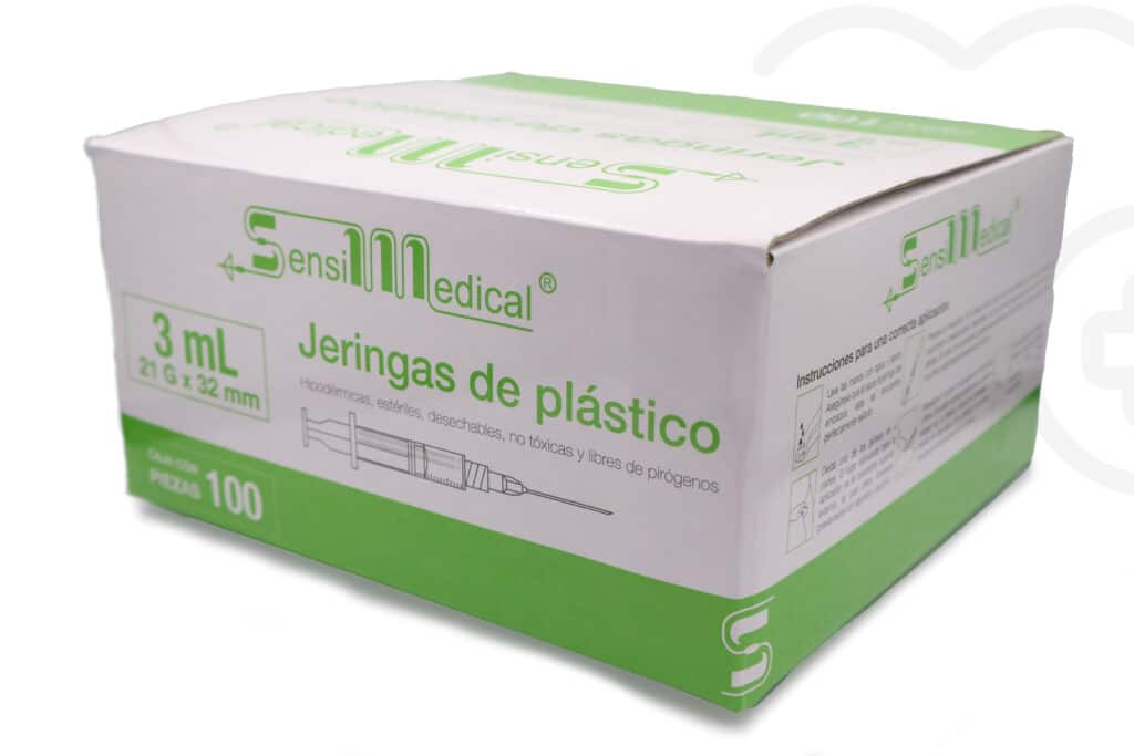 Jeringa de 3 ml con Aguja 21G x 32mm (Verde) – Oxihome® Health Care.