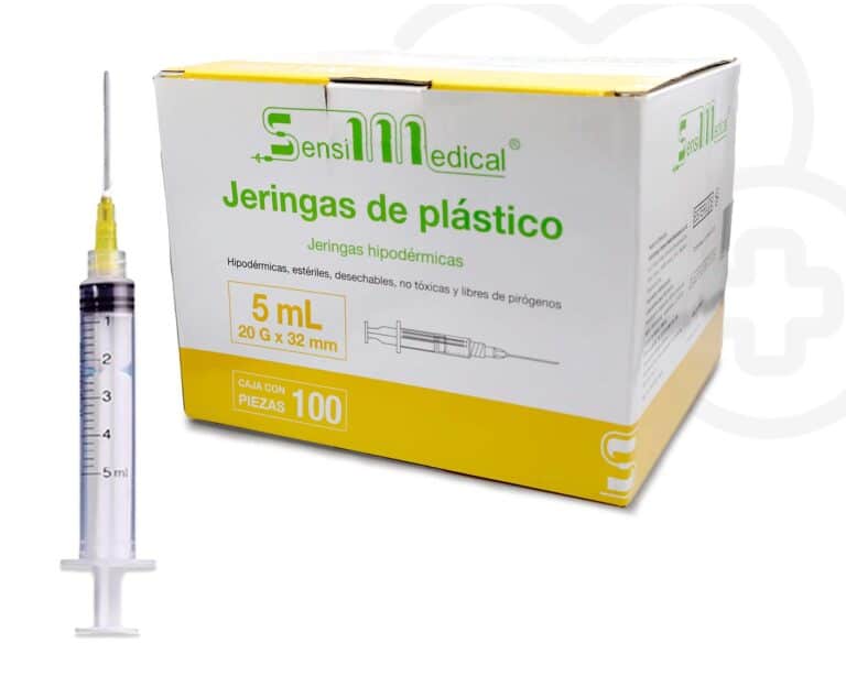 Jeringa de 5 ml con Aguja 20G x 32mm (Amarilla) – Oxihome® Health Care.