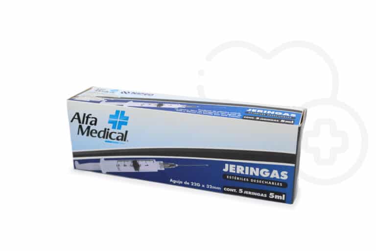 Jeringa de 5 ml con Aguja 22G x 32mm (Negra) – Oxihome® Health Care.