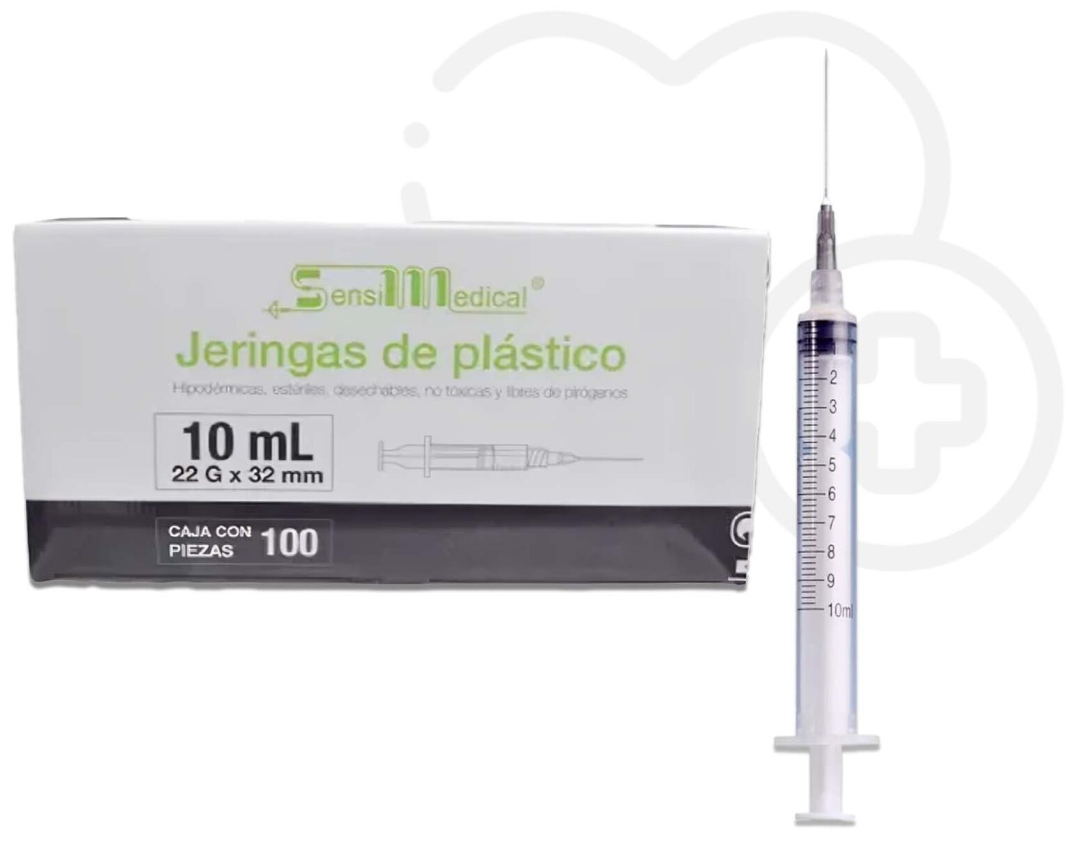 Jeringa de 10 ml con Aguja 22G x 32mm (Negra) – Oxihome® Health Care.