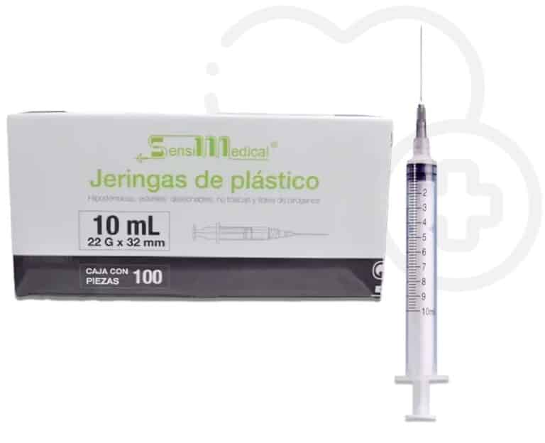 Jeringa de 10 ml con Aguja 22G x 32mm (Negra) – Oxihome® Health Care.